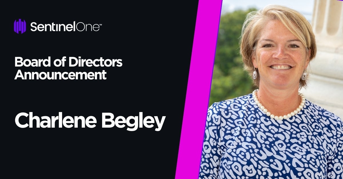 Charlene Begley Appointed to SentinelOne Board of Directors | SentinelOne