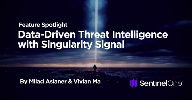 Feature Spotlight: Data-Driven Threat Intelligence with Singularity Signal