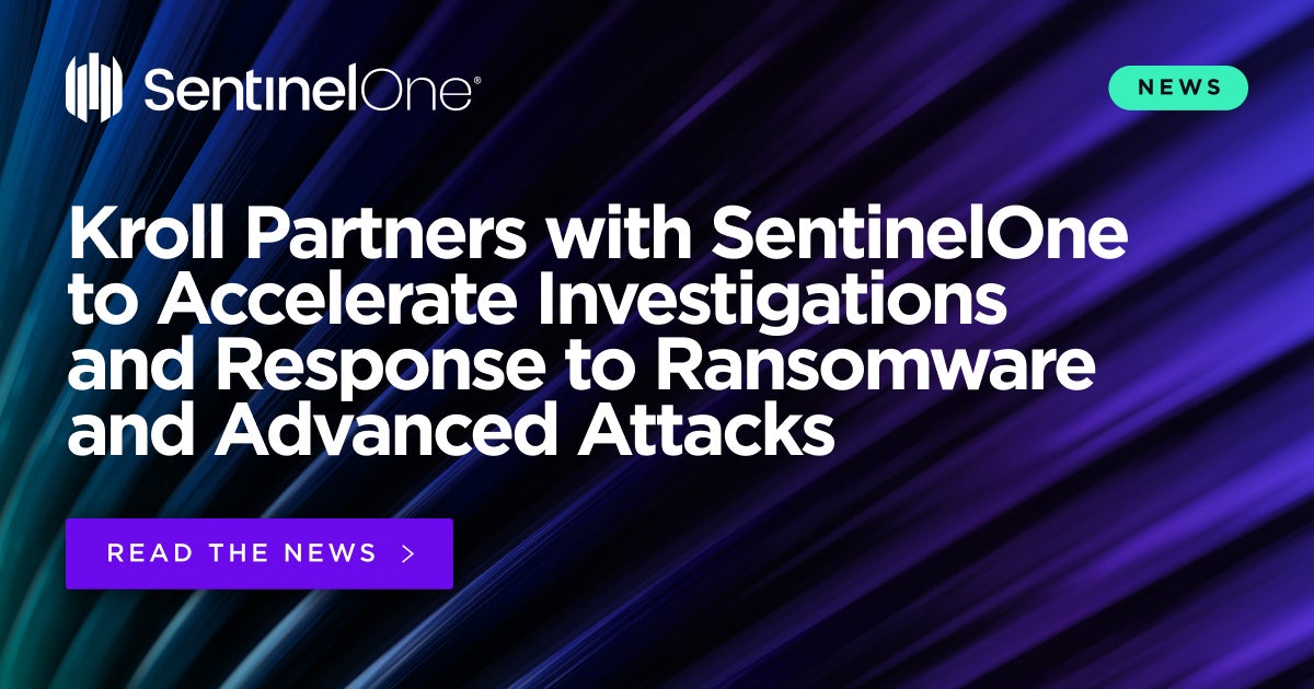 Kroll Partners with SentinelOne to Accelerate Investigations and ...