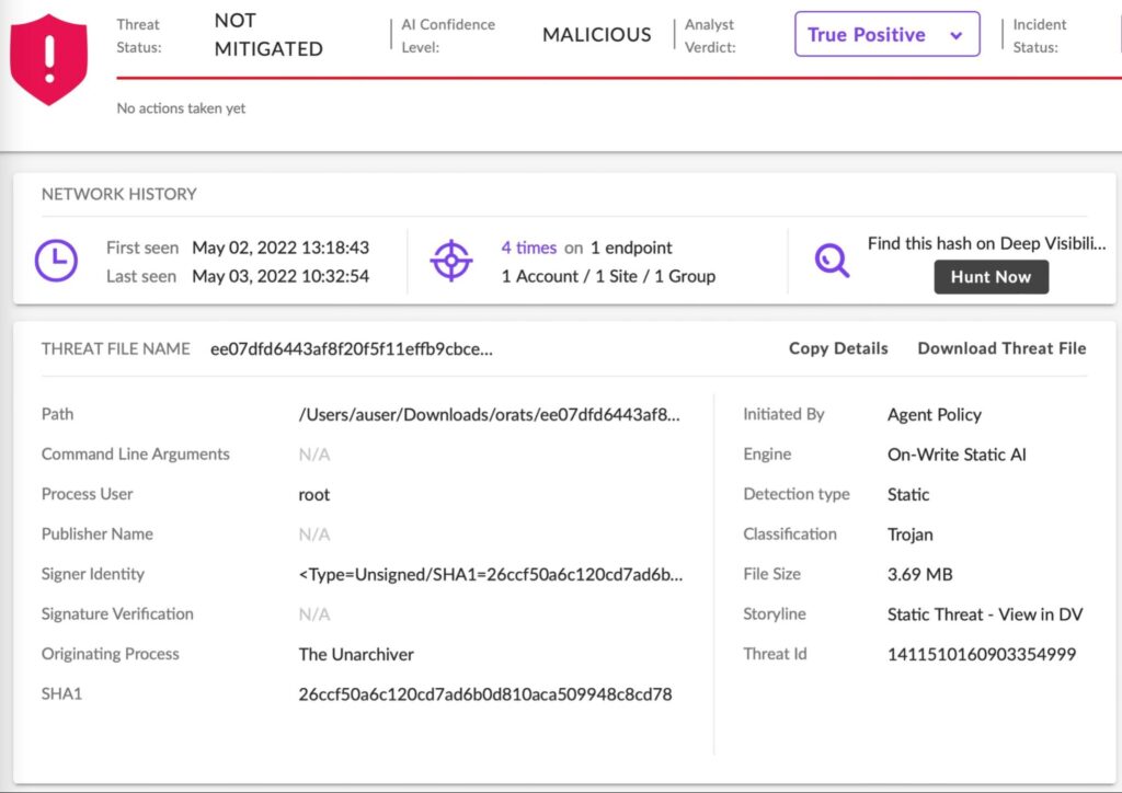 From the Front Lines | Unsigned macOS oRAT Malware Gambles For The Win