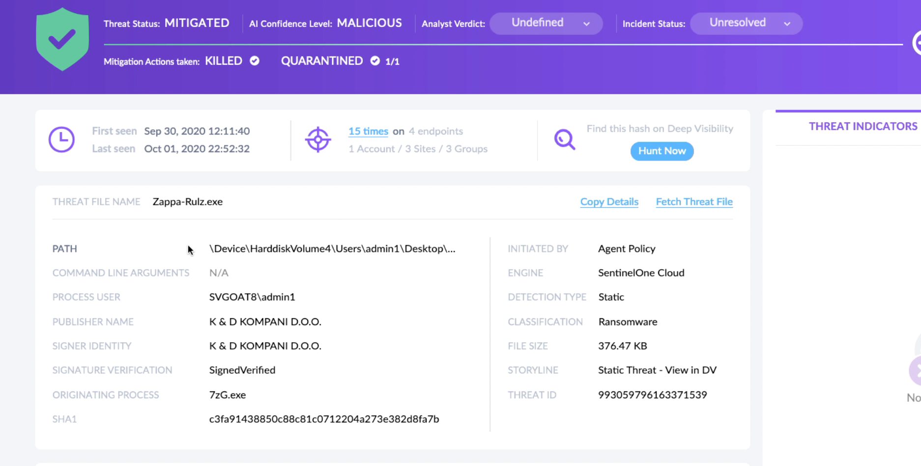 Ryuk Ransomware: Analysis, Detection, and Mitigation