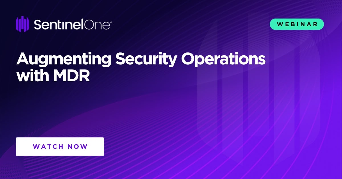 Enhancing Security Operations Using MDR Solutions | SentinelOne