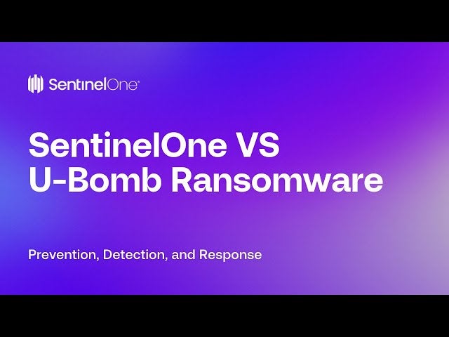 SentinelOne Demo: SentinelOne VS U-Bomb Ransomware - Detection and ...