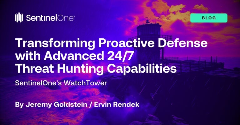SentinelOne’s WatchTower | Transforming Proactive Defense with Advanced 24/7 Threat Hunting ...