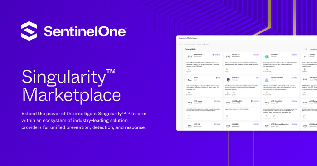 Singularity Marketplace - Cyber Solution Center | SentinelOne