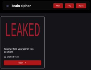 Brain Cipher Ransomware: Analysis, Detection, and Mitigation
