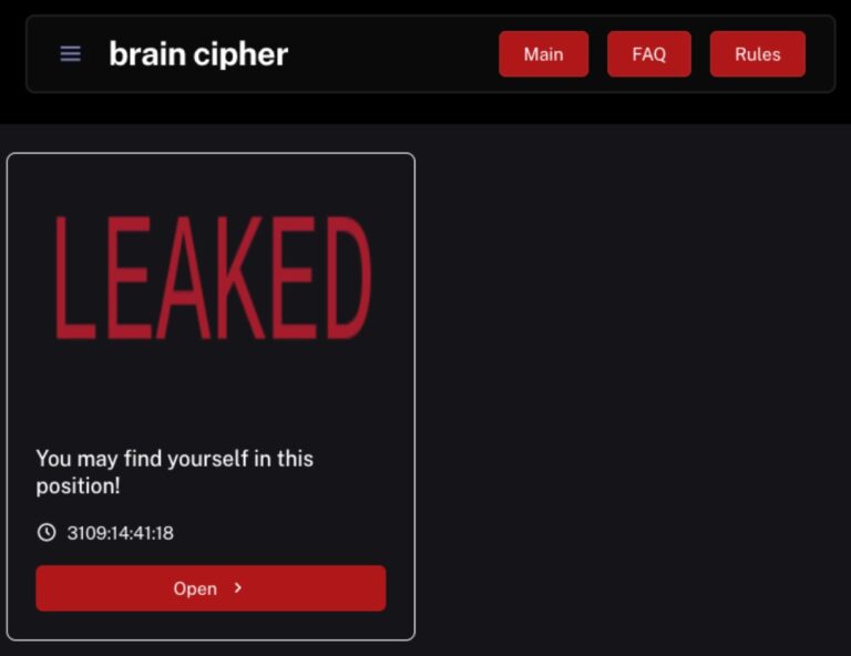 Brain Cipher Ransomware: Analysis, Detection, and Mitigation