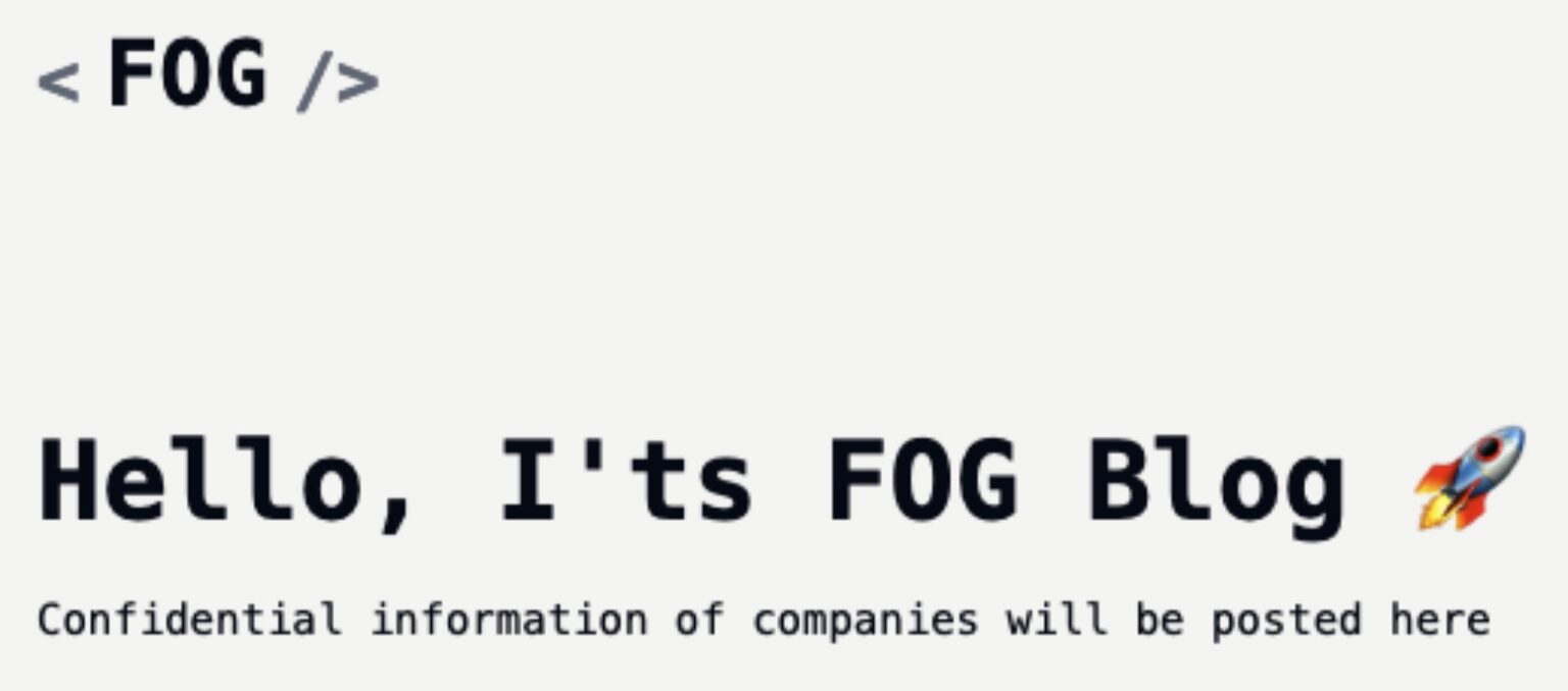 Fog Ransomware: In-Depth Analysis, Detection, and Mitigation