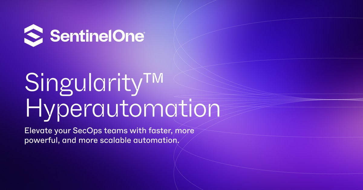 Singularity™ Hyperautomation | SentinelOne